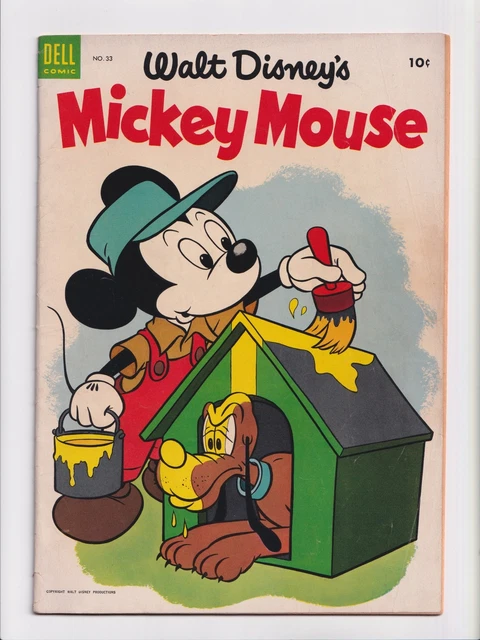 WALT DISNEYS MICKEY Mouse #33 Dell Comics 1954 Vintage Golden Age Comic ...
