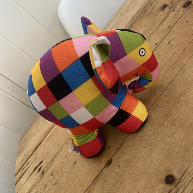 ELMER THE ELEPHANT Soft Plush Teddy Toy 18cms (6”) Rainbow Designs Ltd ...