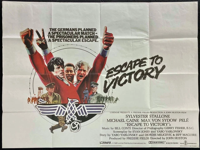 ESCAPE TO VICTORY Original Quad Movie Poster Michael Caine Stallone ...