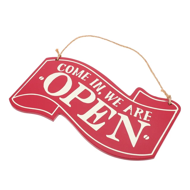 WOODEN DOOR SIGN Retro Open Closed Sign Decorative Closed Sign Decor ...