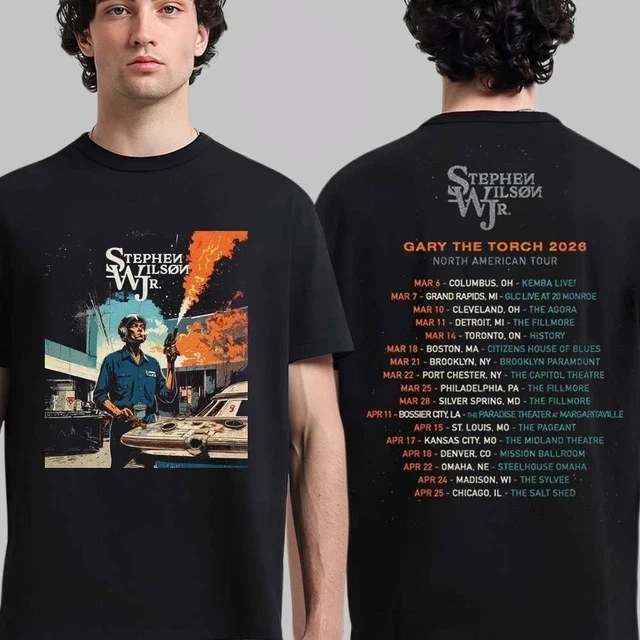 STEPHEN WILSON JR Gary The Torch Tour 2026 T-Shirt £17.03 - PicClick UK
