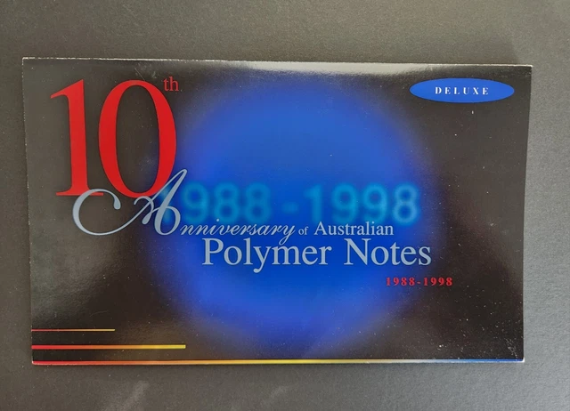 1998 10TH ANNIVERSARY of Australian Polymer Notes - Deluxe - 2 x $10 ...