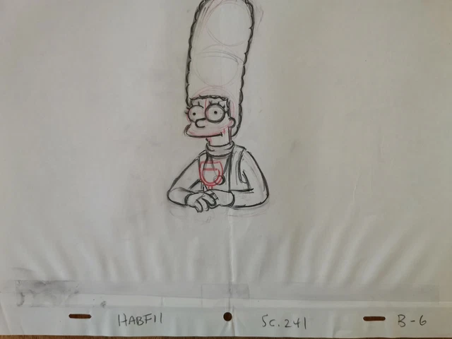 SIMPSONS TV SHOW Original Animation Art Cel Drawing Marge #23 £59.49 ...