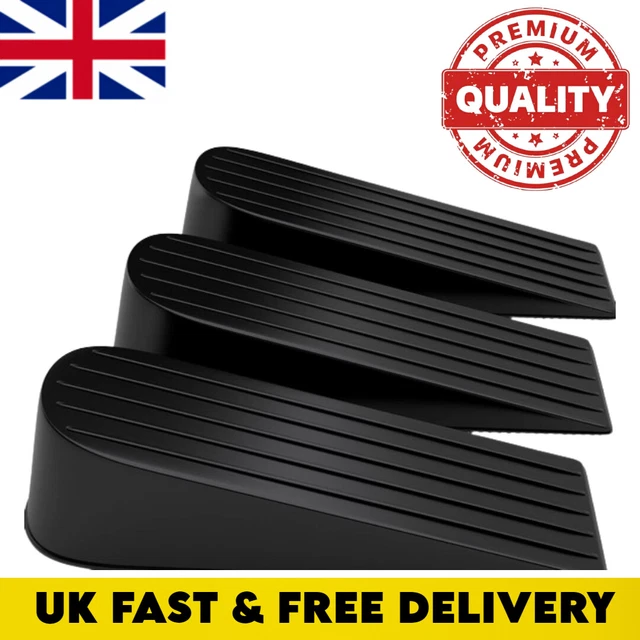 5 X DOOR Stop Stops Stoppers Wedge Wedges Jam Home Office - Black £2.17 ...