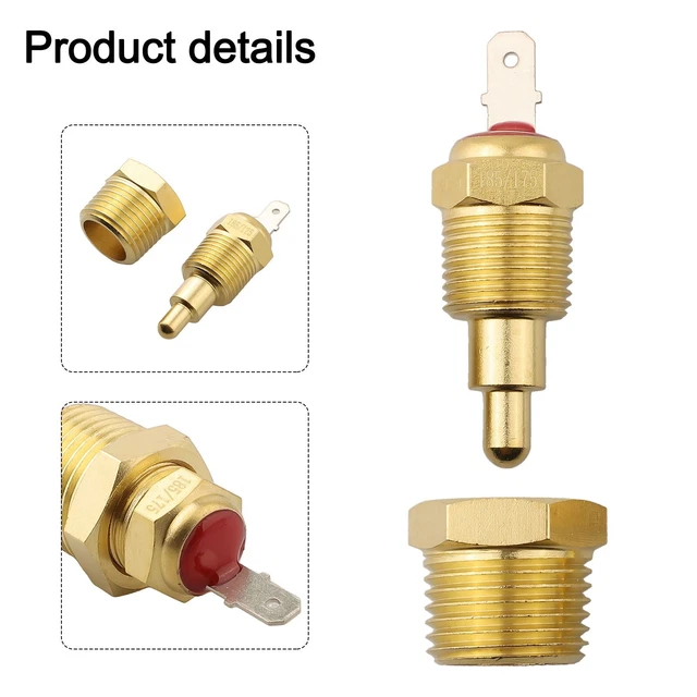 BRASS COOLANT TEMP Sensor Adapter with 1/2 NPT Sleeve Temperature ...