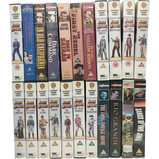 JOHN WAYNE VHS Collection 22 Films Classic Westerns £20.00 - PicClick UK