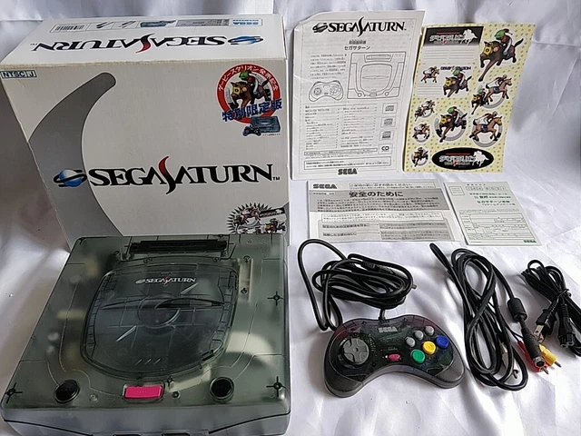 SEGA SATURN SS Limited Derby Stallion Blue Skeleton Console HST-3220 ...