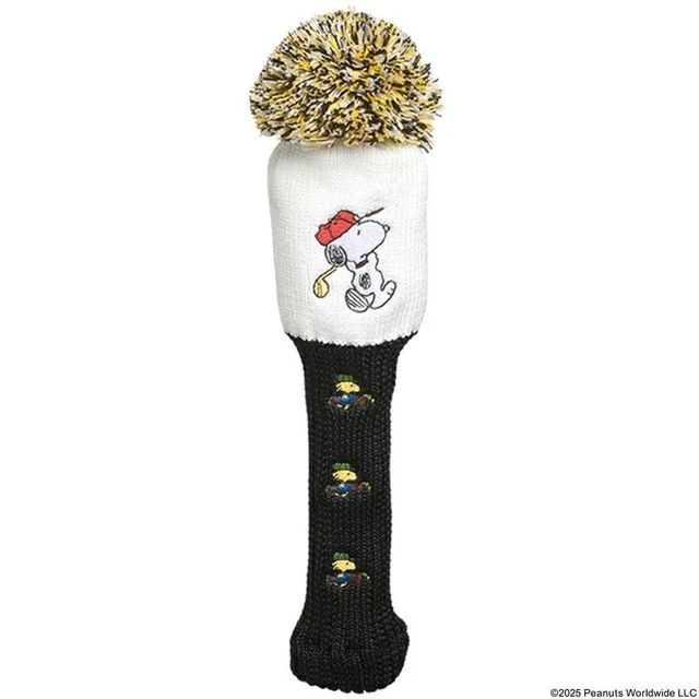 GOLF IT ! LITE Japan PEANUTS Snoopy & Woodstock Knit Driver Head cover ...