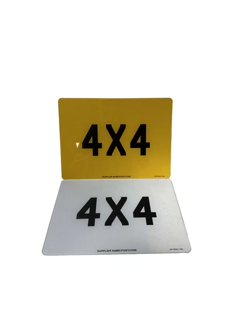 Fake Number Plate 11x8 Square Front White Number Plates , 4x4 Trailer ...