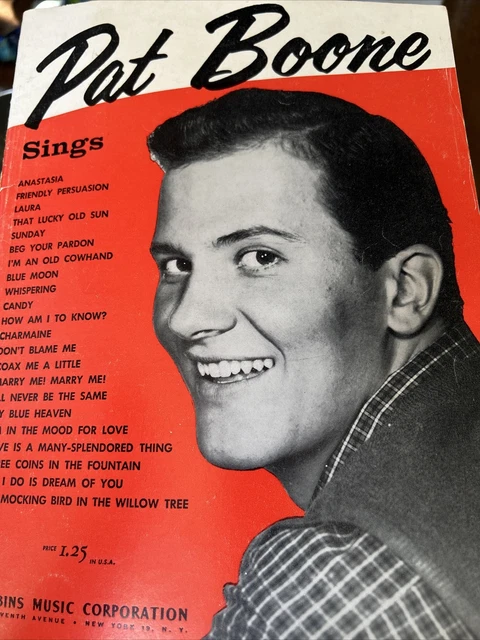 PAT BOONE SINGS Songbook Sheet Music SEE FULL LIST 22 Songs £8.51 ...