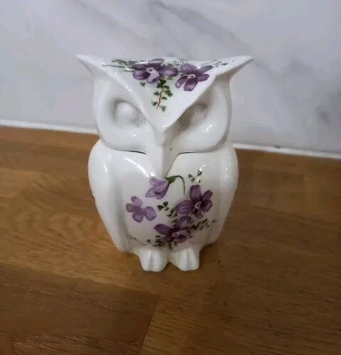 HAMMERSLEY BONE CHINA owl spice jar victorian violet Countryside Spode ...