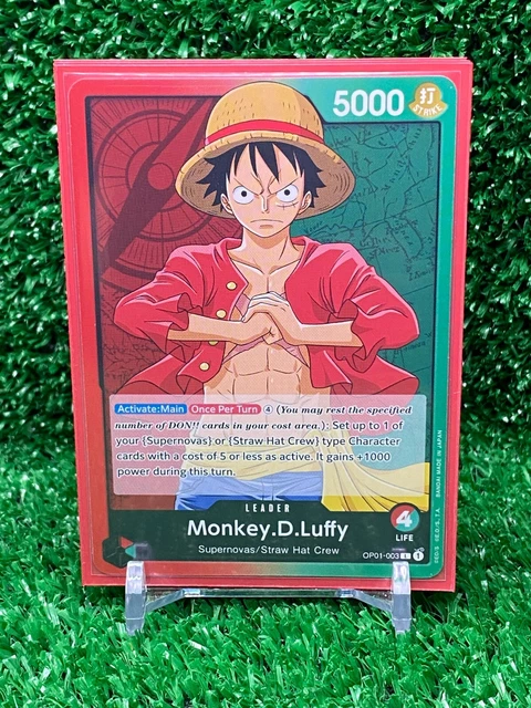 MONKEY D LUFFY One Piece Card Game BOOSTER ROMANCE DAWN OP01-003 Leader ...