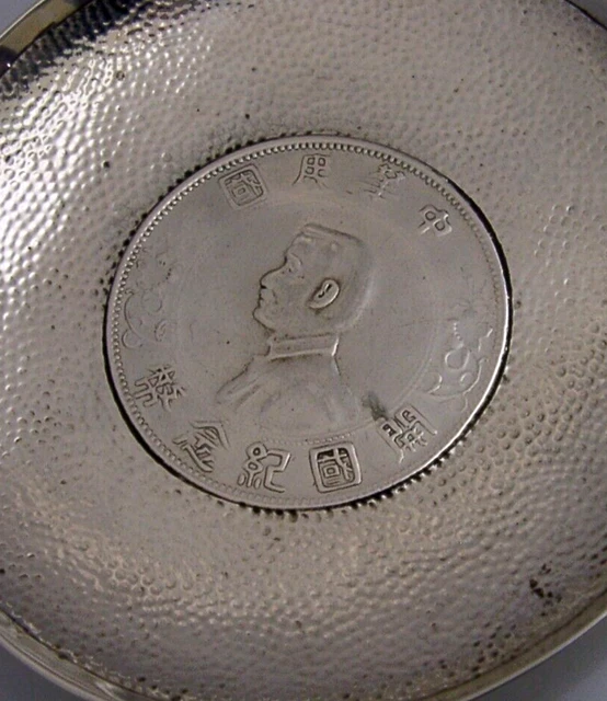 RARE CHINESE EXPORT Sterling Silver Coin Dish 1912 Antique £165.00 ...