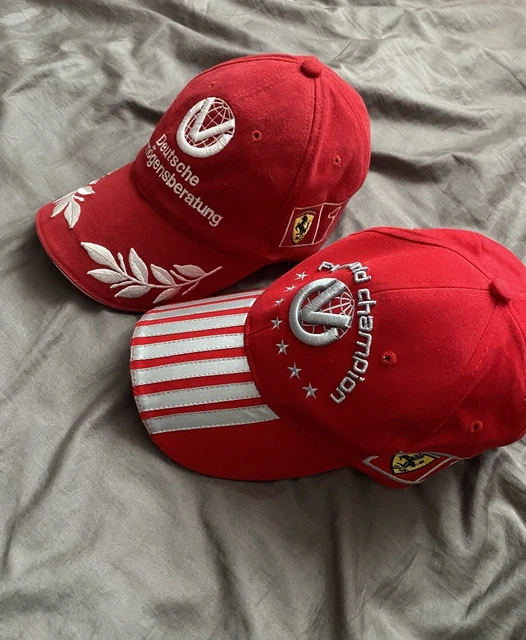 FERRARI MICHAEL Schumacher Collection F1 Formula 1 Cap X2 Hat Vintage £ ...