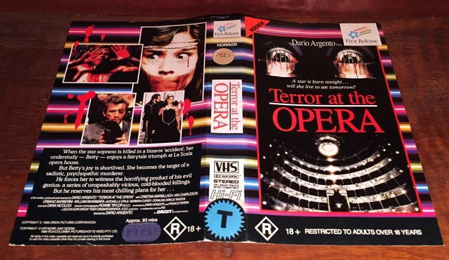 TERROR AT THE OPERA vhs FIRST RELEASE cult giallo slasher horror Dario ...