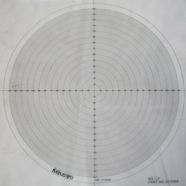 Optical Comparator Chart For Profile Projector Overlay Chart For 512068 3446