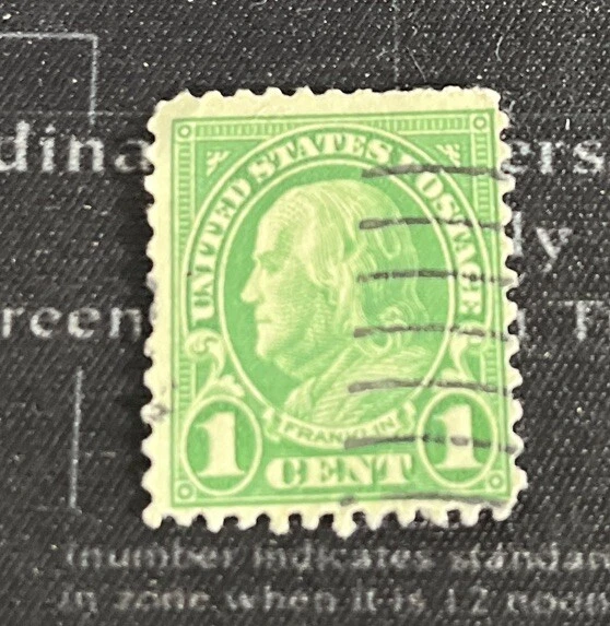 BENJAMIN FRANKLIN GREEN One 1 Cent U.S. Stamp (Extremely Rare) 1908 Antique £500.00 - PicClick UK