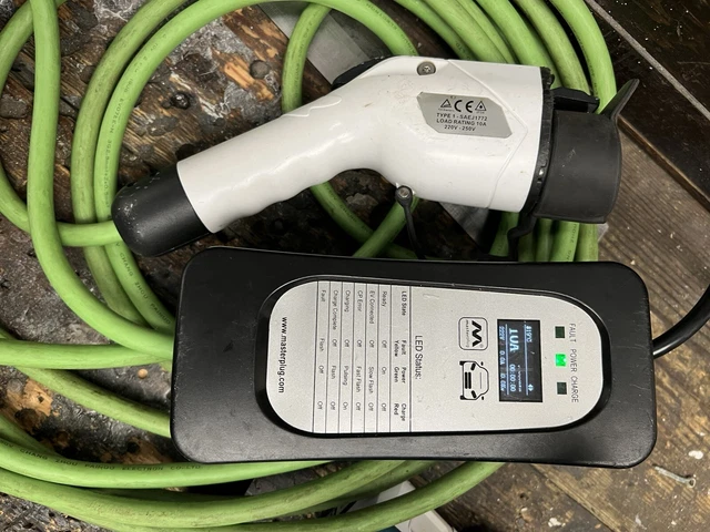MASTERPLUG EV CHARGER 5M Mode 2 Charging Cable 13A Plug to Type 2 ...
