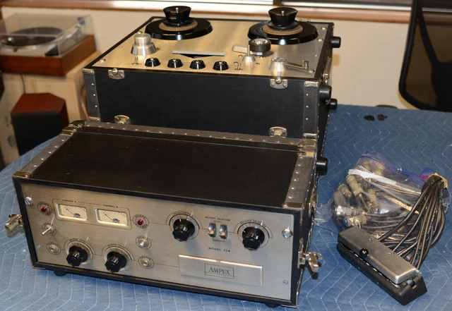 VINTAGE AMPEX 354 Reel to Reel Tape Deck in Road Case EUC $1,900.00 ...