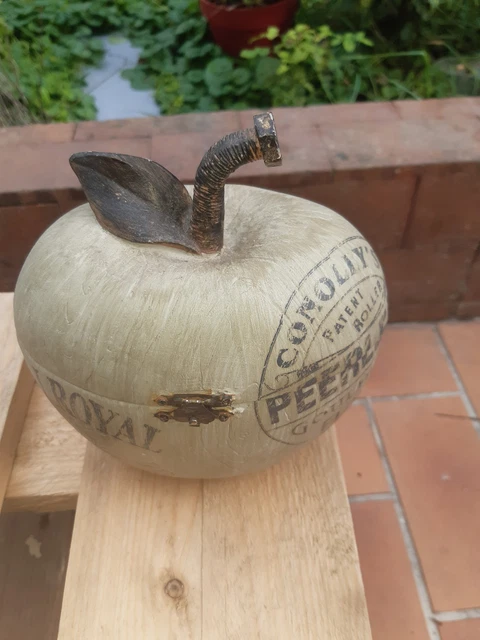 RARE VINTAGE APPLE Shaped Box – Peerless Flour Royal – Rustic Wooden ...