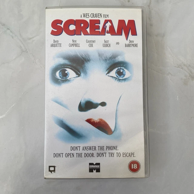 SCREAM (VHS, PAL, 1997) - A Wes Craven 90s Horror Thriller Film Movie ...