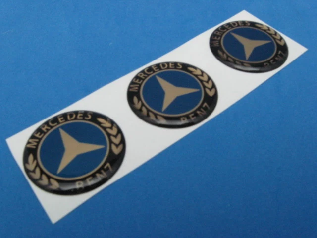 MERCEDES LOGO DOMED Decal Emblem Sticker Set Of Three #272 EUR 13,80 ...