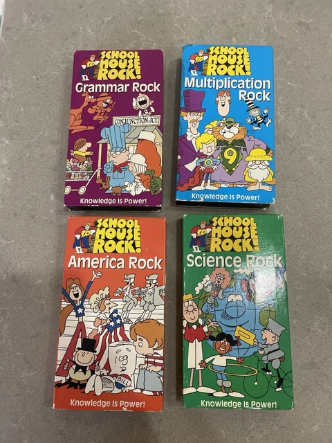 4 SCHOOL HOUSE Rock Educational Vhs Tapes Grammar/Science/America ...