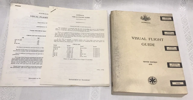 VINTAGE VISUAL FLIGHT Guide 10th Edition 1975 Australia $17.95 ...