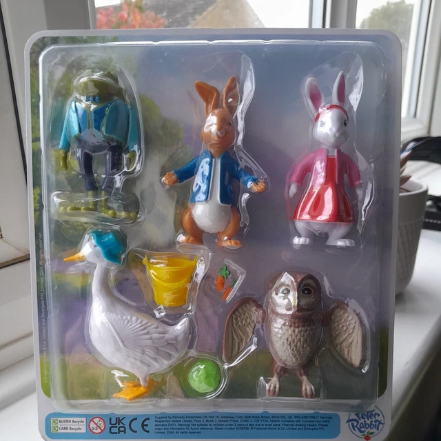CBEEBIES PETER RABBIT - 5x Plastic Mini Action Figure Toy Blister Pack ...