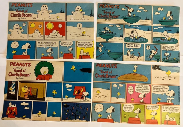 VINTAGE SNOOPY PEANUTS Charlie Brown Newspaper Comic Strip Charles ...