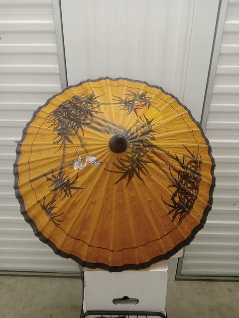 ANTIQUE JAPANESE PARASOL Hand Painted 33" $15.00 - PicClick