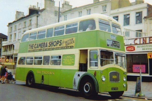 BUS PHOTO SOUTHDOWN Leyland PD3 XUF 856 Marine Parade Worthing Route ...