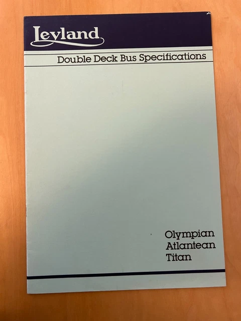 BUS / COACH Sales Brochure -Leyland Double Deck Bus Specifications £8. ...