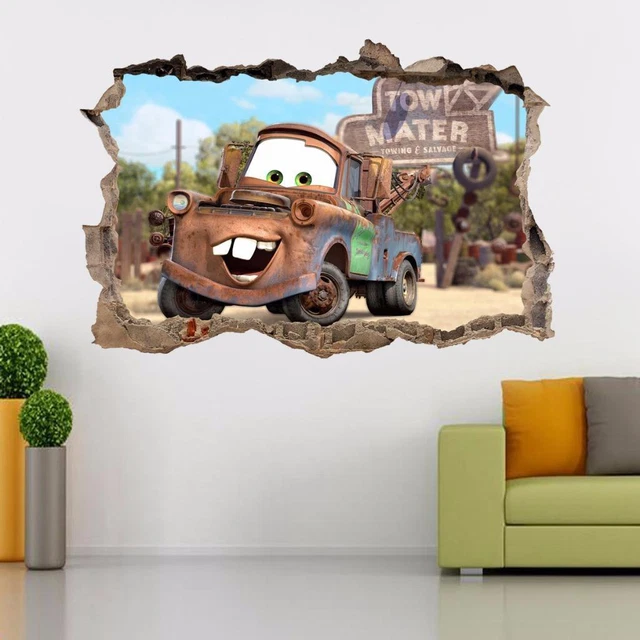 TOW MATER DISNEY Cars Movie Mcqueen Smashed Wall Decal Wall Sticker Art ...