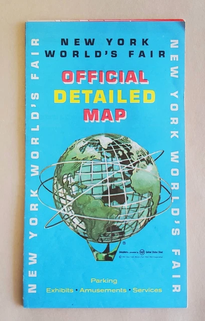NEW YORK WORLDS Fair Official Detailed Map by Esso Unopened. 1964 £7.88 ...