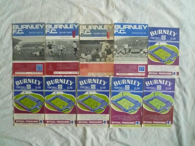 BURNLEY 1960 'S Football Programme Job Lot Rare ref0145 £11.99 ...