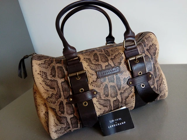 SAC LONGCHAMP KATE Moss cuir veau série limitée Made in France - 'python' EUR 180,00 - PicClick IT