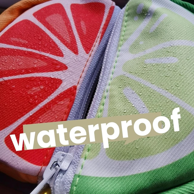 GRAPEFRUIT DESIGN WATERPROOF Waste Bag Dispenser with Zipper, Portable ...