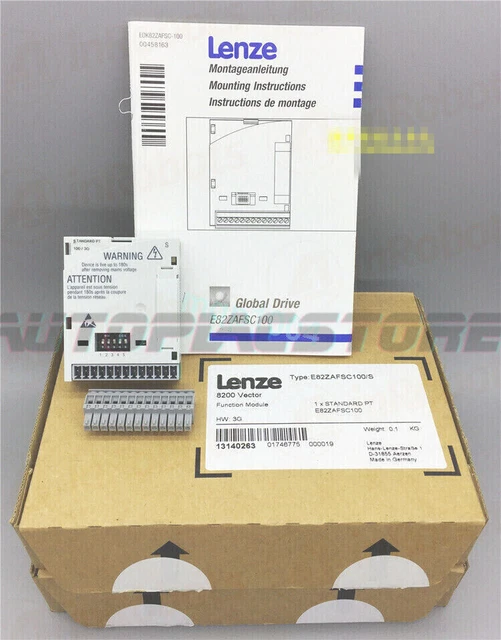 E82ZAFSC100 LENZE INVERTER IO Terminal Module Lenze 8200 Series 1PCS ...