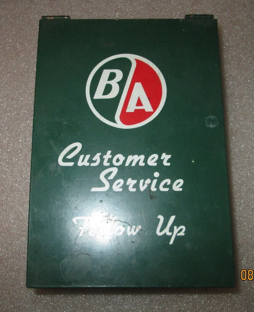 RARE VINTAGE BA Gas Oil Display Advertising Metal Dealer Sign Original ...