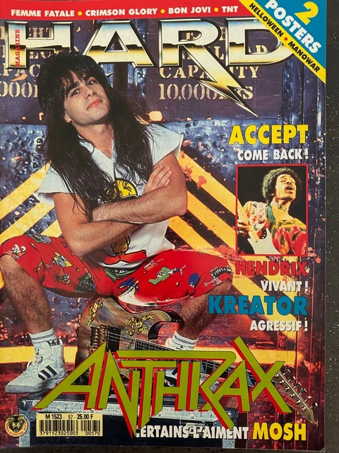 HARD ROCK MAGAZINE n°57, Anthrax, Kreator, Accept, Jimi Hendrix ...
