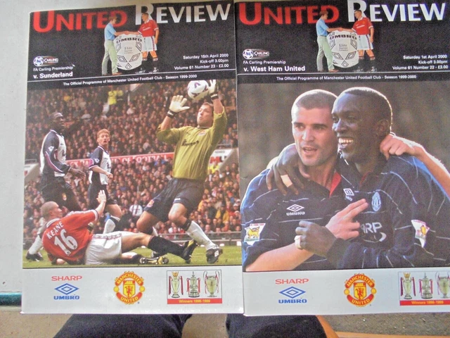 570 MANCHESTER UNITED Home Programmes 1970's to 2000's Cups European ...