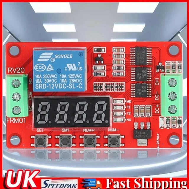 FRM01 MODULO RELÈ loop infinito DC 5V 12V 24 V modulo loop ritardo ...