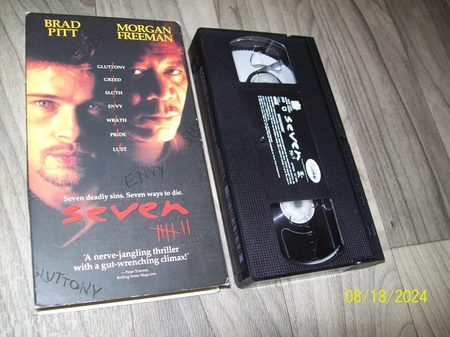 SEVEN VHS, 1996 Brad Pitt Morgan Freeman Thriller Murder Weird £3.91 ...