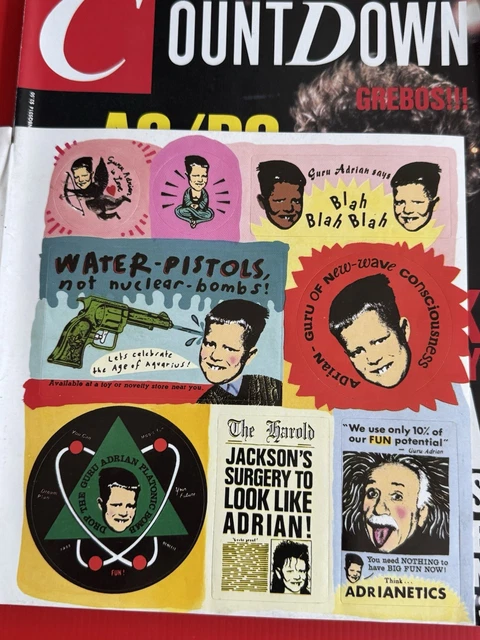 COUNTDOWN MAGAZINE - 1988 February rare w/posters AC/DC rick astley IVA ...