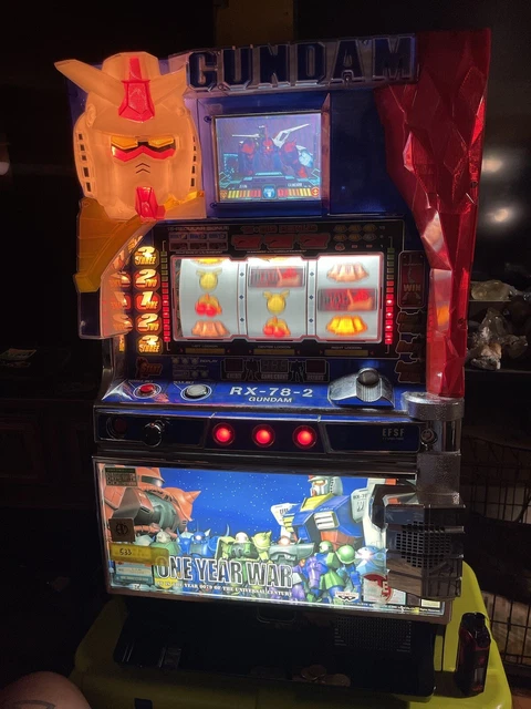 RARE GUNDAM PACHINKO SLOT MACHINE ONE YEAR WAR BANDAI JAPANESE SKILL ...