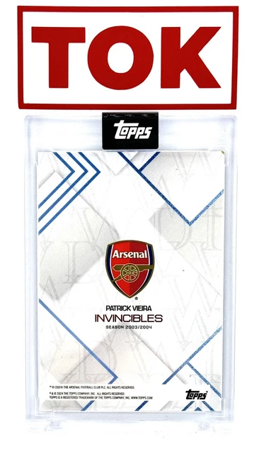 2024 TOPPS ARSENAL Invincibles 2003/2004 PATRICK VIEIRA 01/10 Auto ...