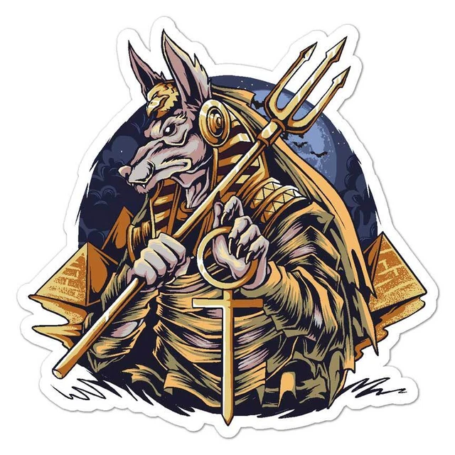 ANUBIS EGYPTIAN GOD, Vinyl Decal Sticker, Indoor Outdoor, 3 Sizes ...