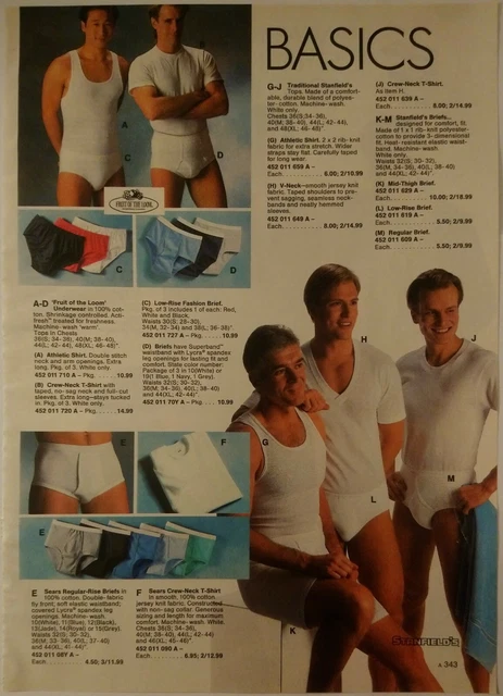 1990 VINTAGE PAPER PRINT AD mens basics briefs underwear Pierre Cardin ...