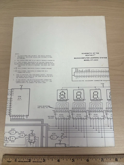 SCHEMATIC OF THE Heathkit MicroComputer Learning System Model ET–3400 ...